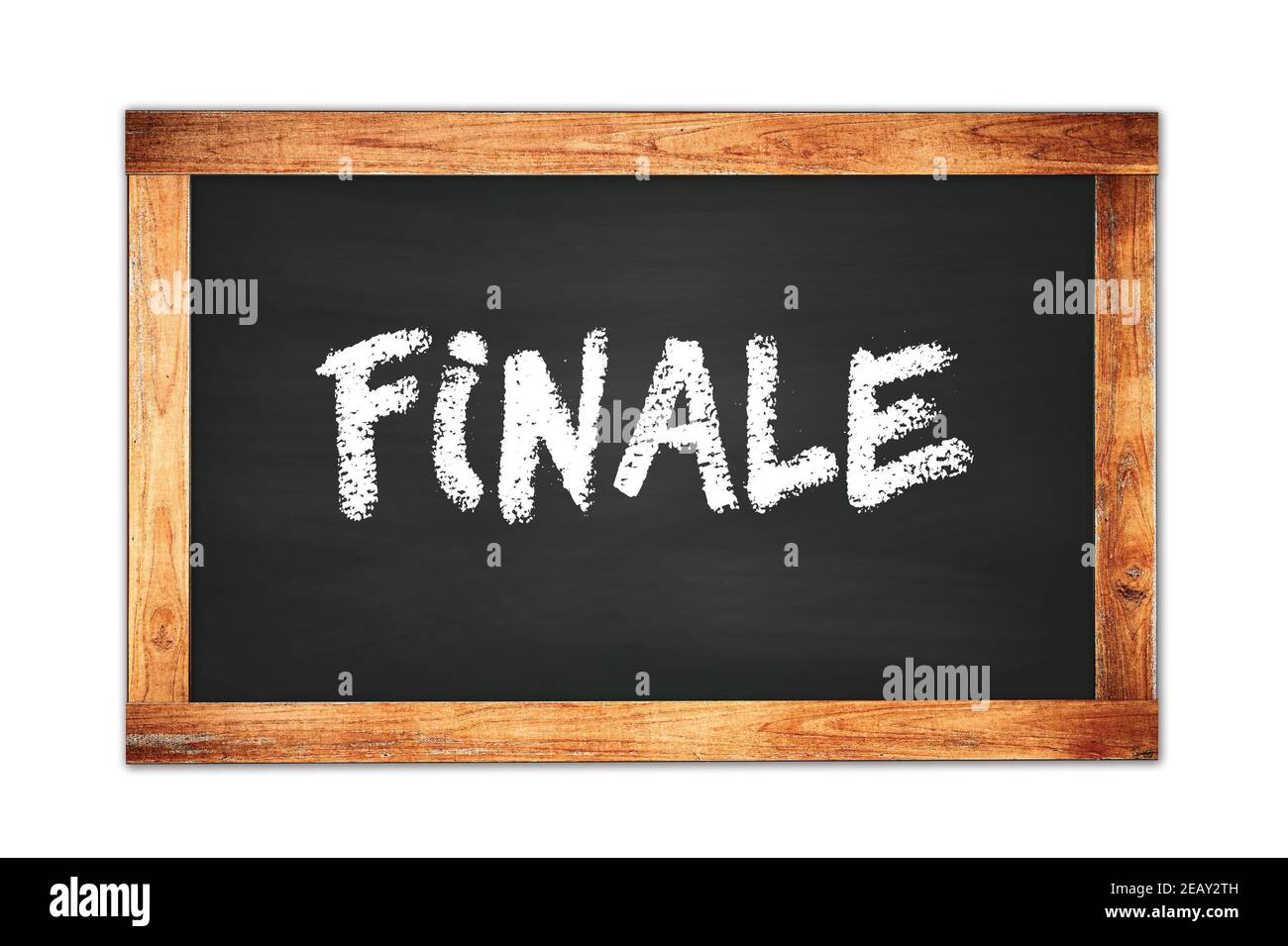 FINALE text written on black wooden frame school blackboard Stock Photo ...