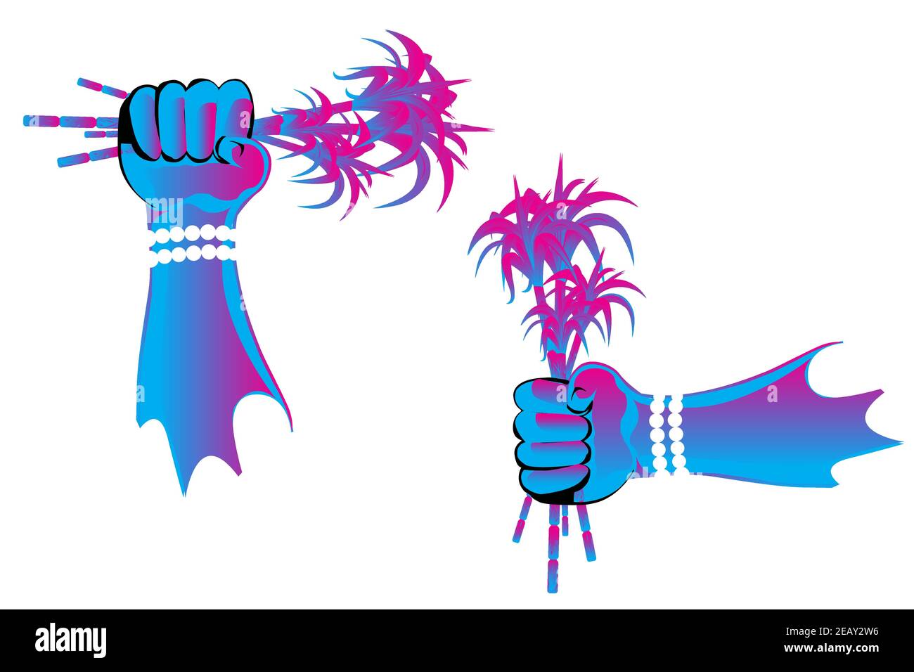 Hand neon sign Cut Out Stock Images & Pictures - Alamy