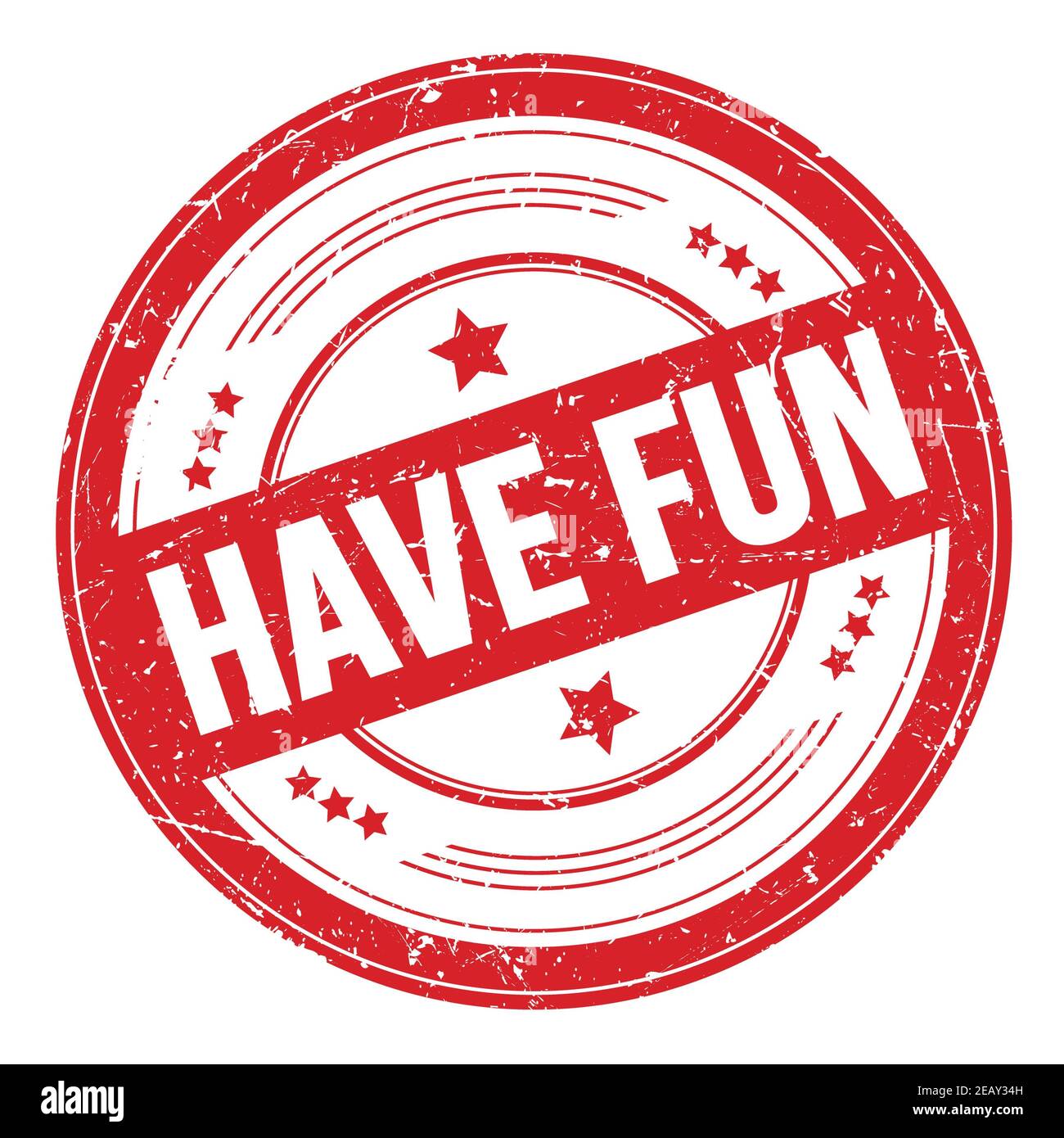 HAVE FUN text on red round grungy texture stamp Stock Photo - Alamy