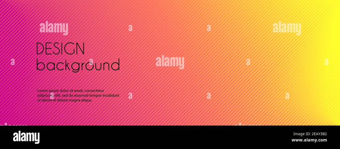 Abstract colorful gradient long banner. Vector minimal striped ...