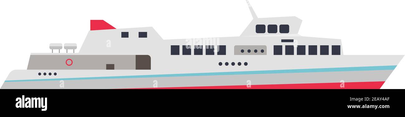 Public ferry on the sea Stock Vector Images - Alamy