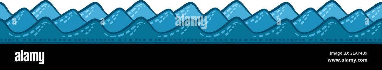 Vector illustration of a sea waves Stock Vector Image & Art - Alamy