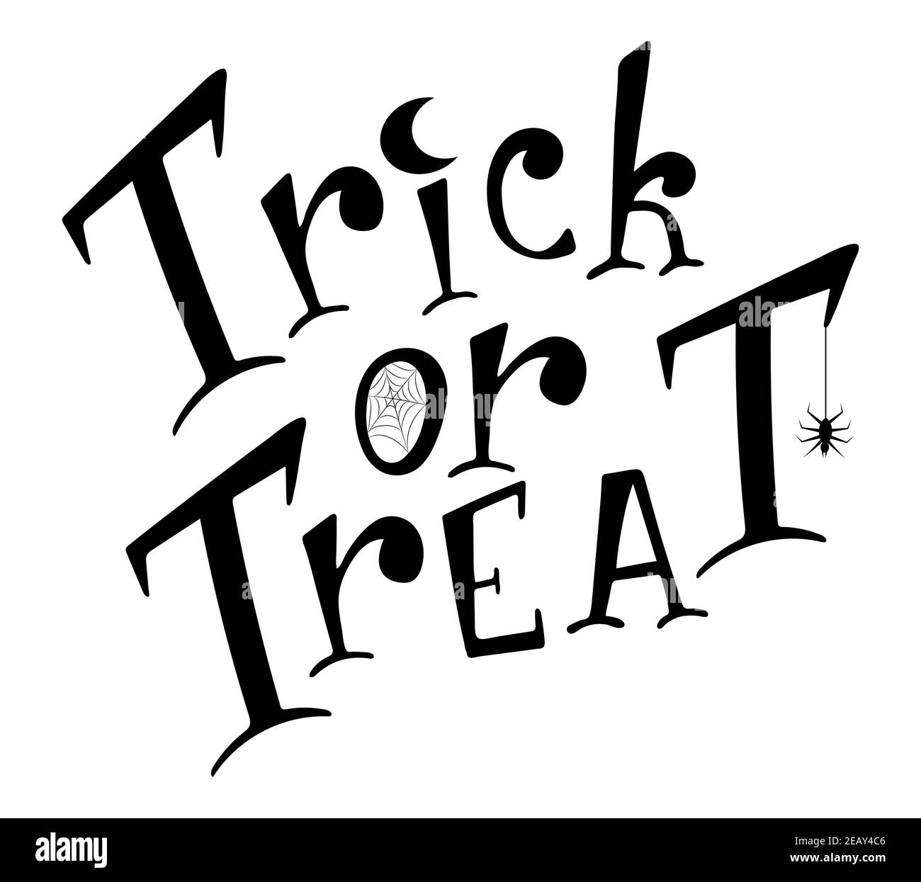 Trick treat vector poster Black and White Stock Photos & Images - Alamy