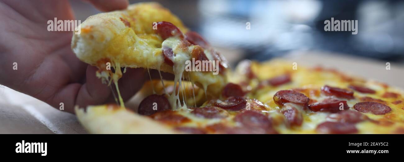 Male courier tasty pizza hi-res stock photography and images - Alamy