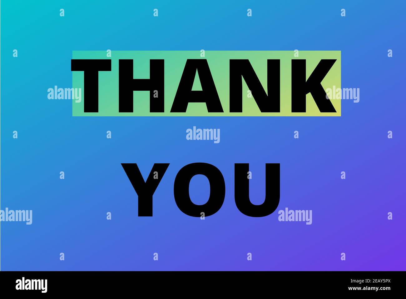 Thank you poster with spectrum brush strokes with gradient background ...