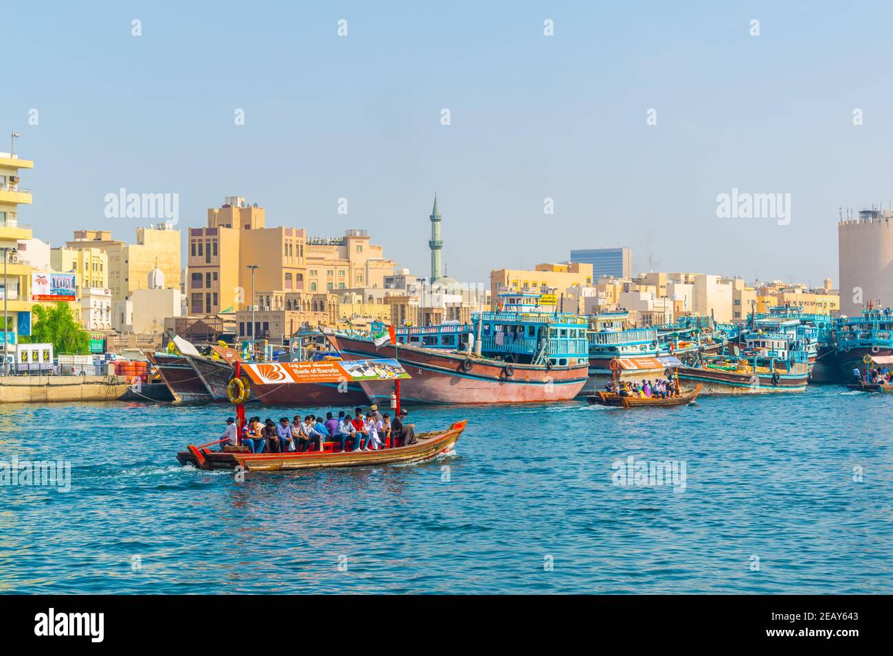 DUBAI, UAE, OCTOBER 25, 2016: People are crossing the creek in Dubai on ...