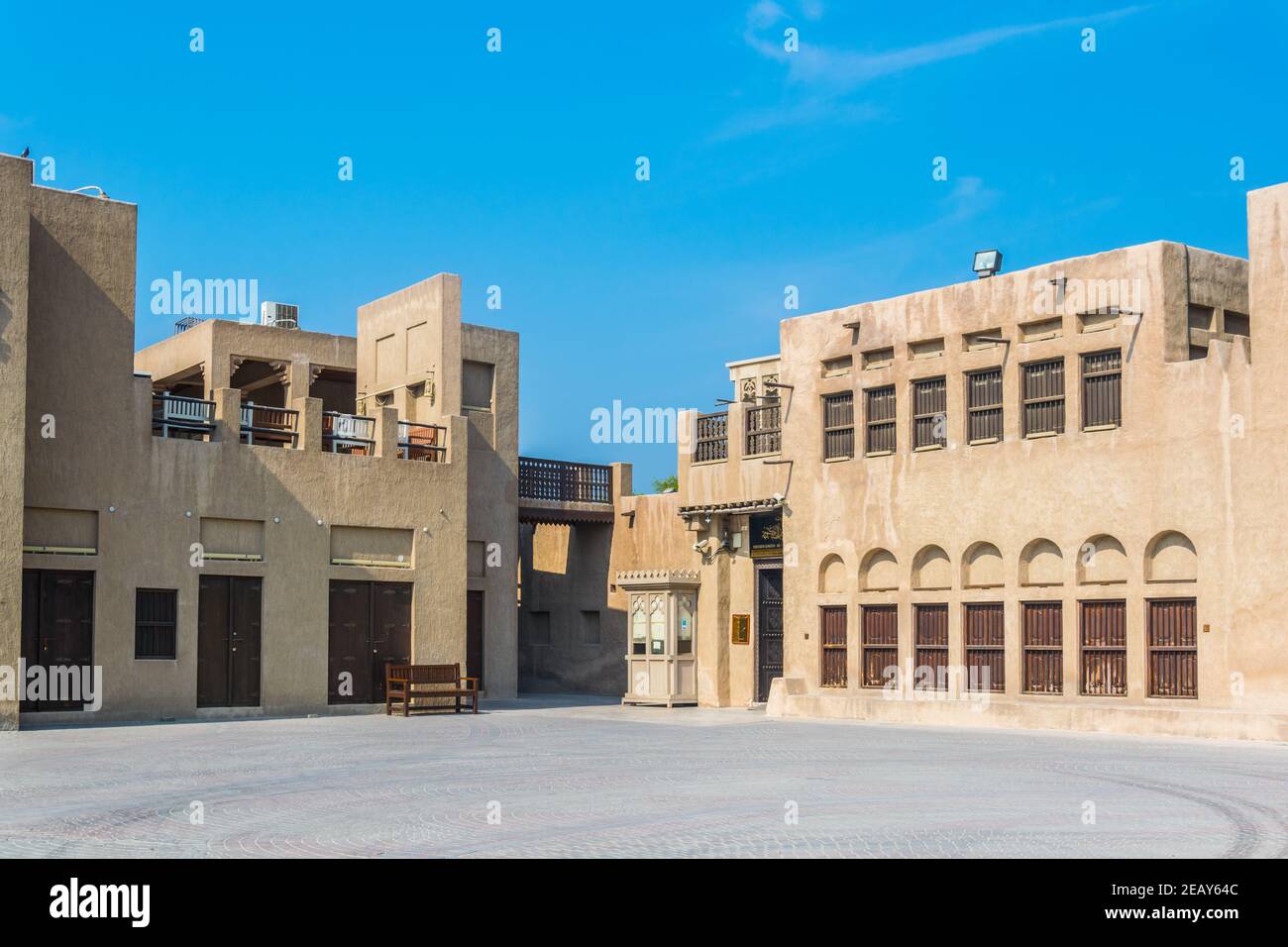 DUBAI, UAE, OCTOBER 25, 2016: View of the Dubai heritage village, UAE ...