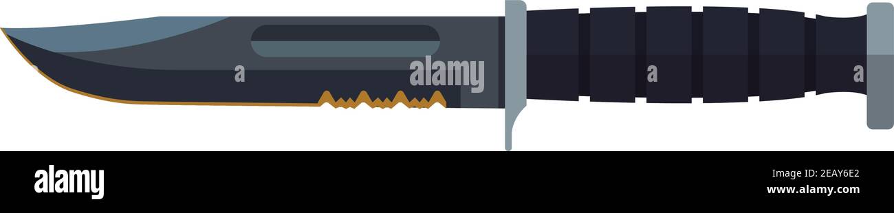 Vector combat knife isolated on white background Stock Vector Image ...