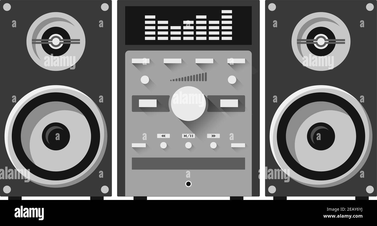 Stereo component system Black and White Stock Photos & Images - Alamy
