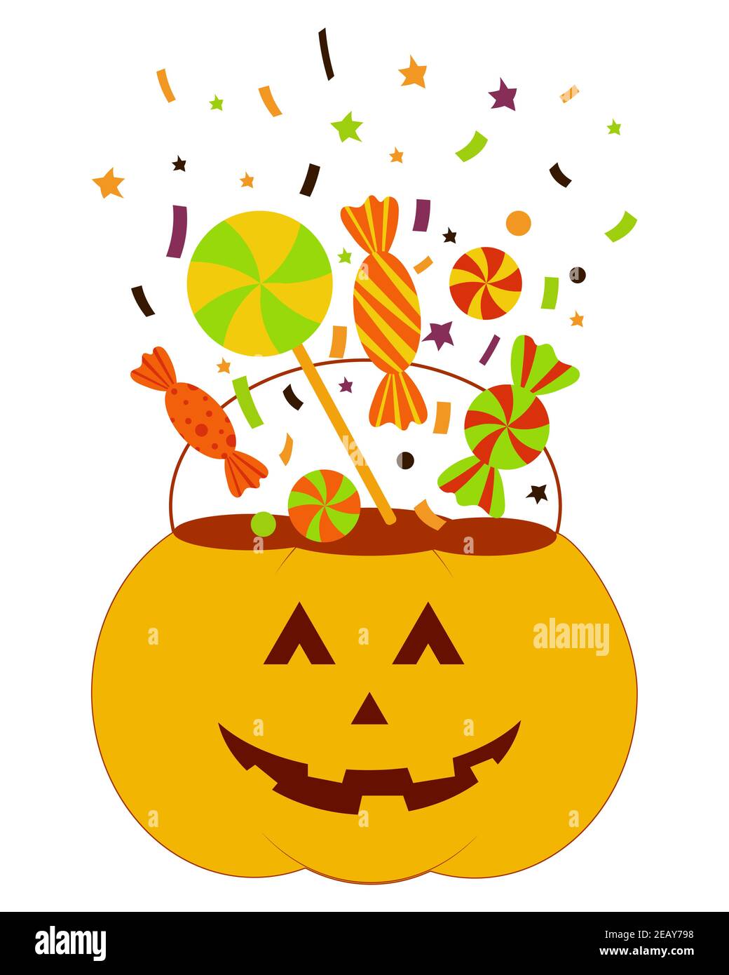 Bucket with sweets Stock Vector Images - Alamy