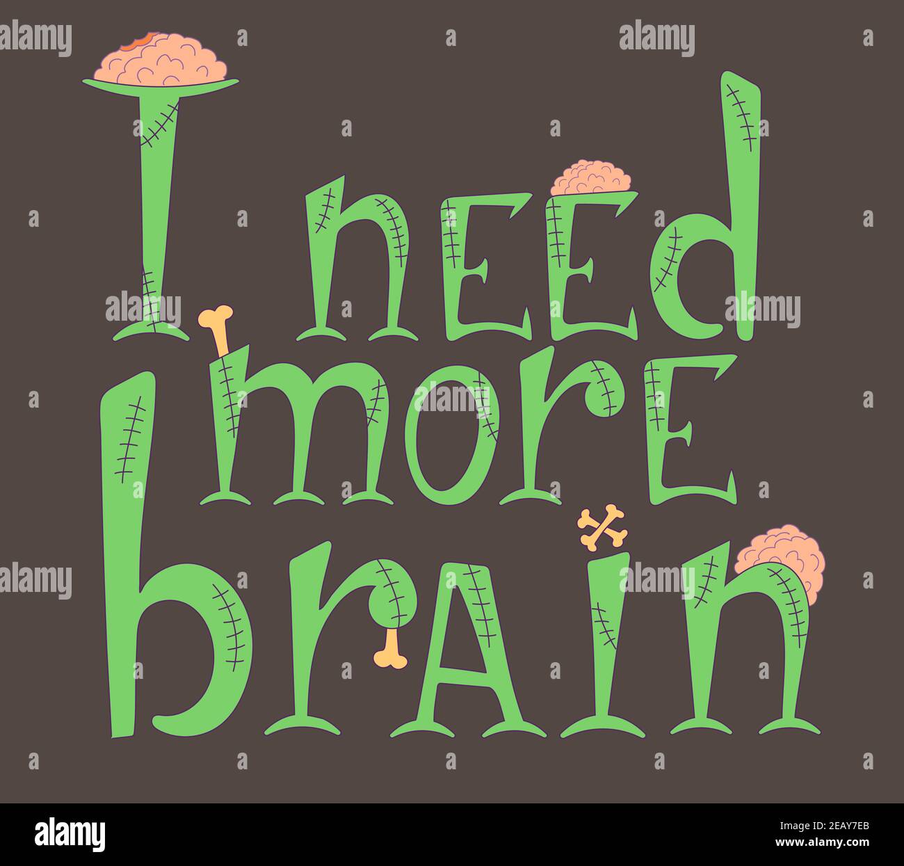 I need more brain lettering Stock Vector Image & Art - Alamy