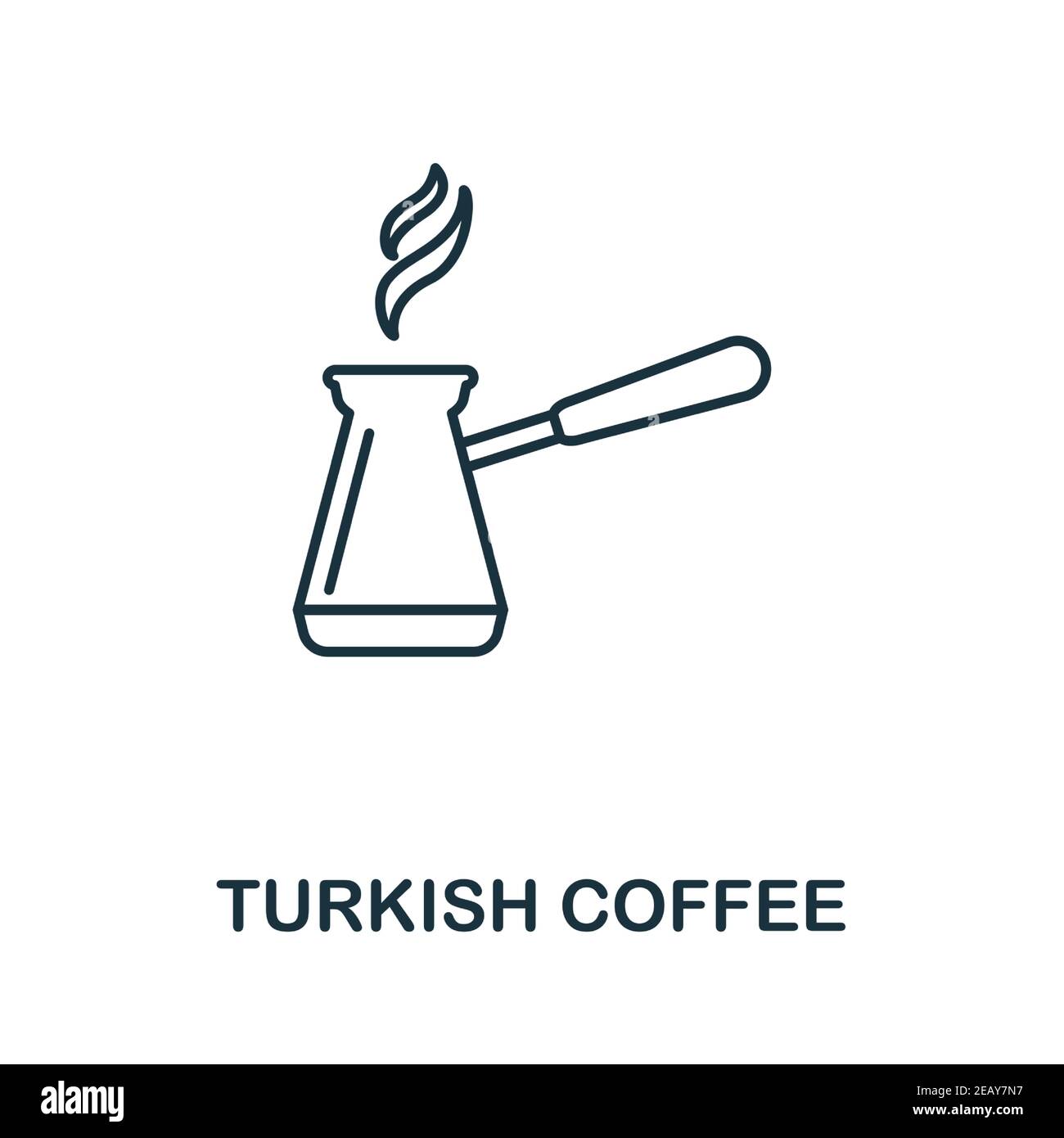 Turkish Coffee icon. Simple element from drinks collection. Creative ...