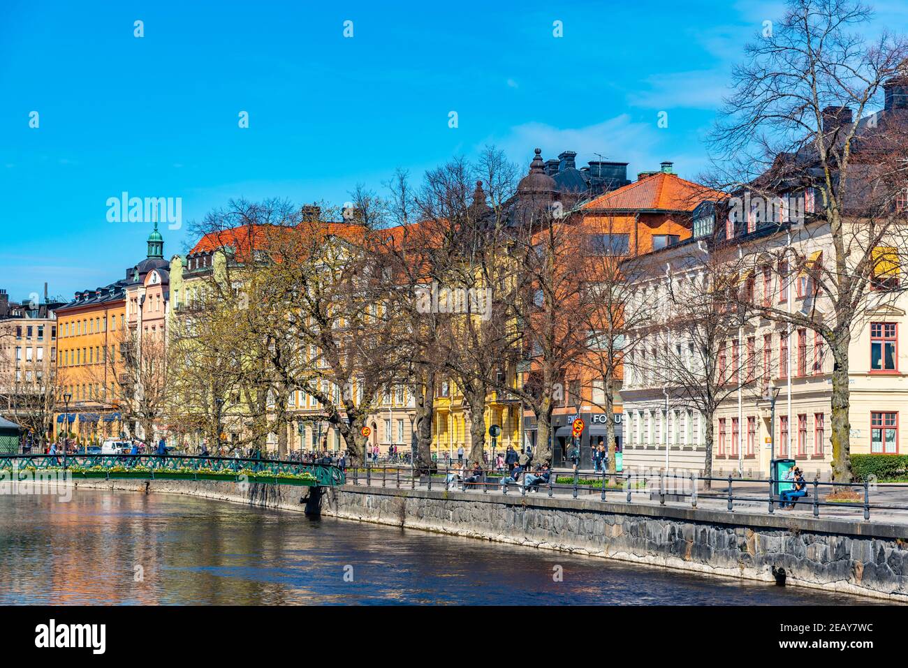 Promenade at the river fyris hi-res stock photography and images - Alamy