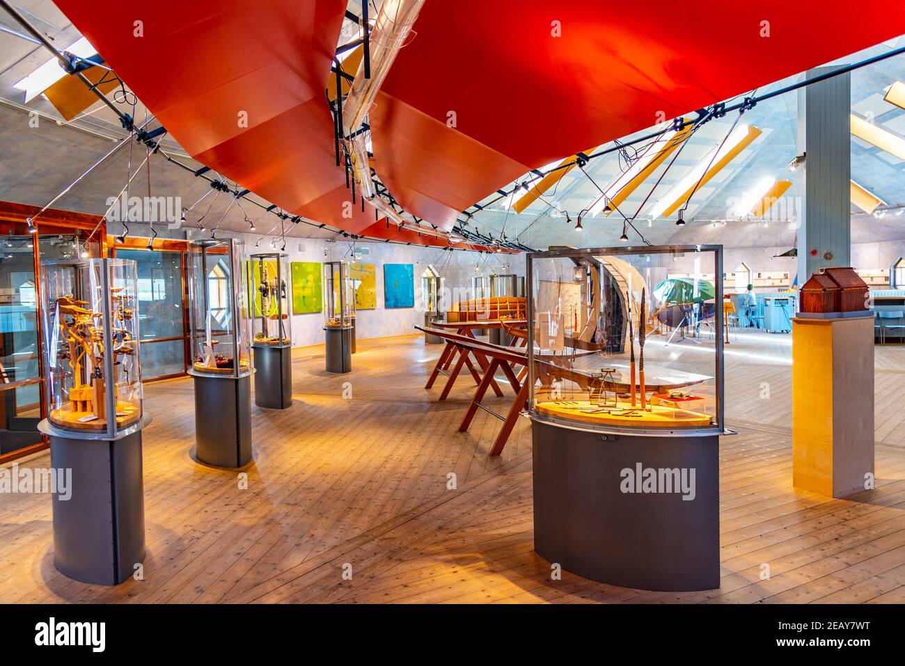UPPSALA, SWEDEN, APRIL 22, 2019: Interior of museum of Gamla Uppsala in ...