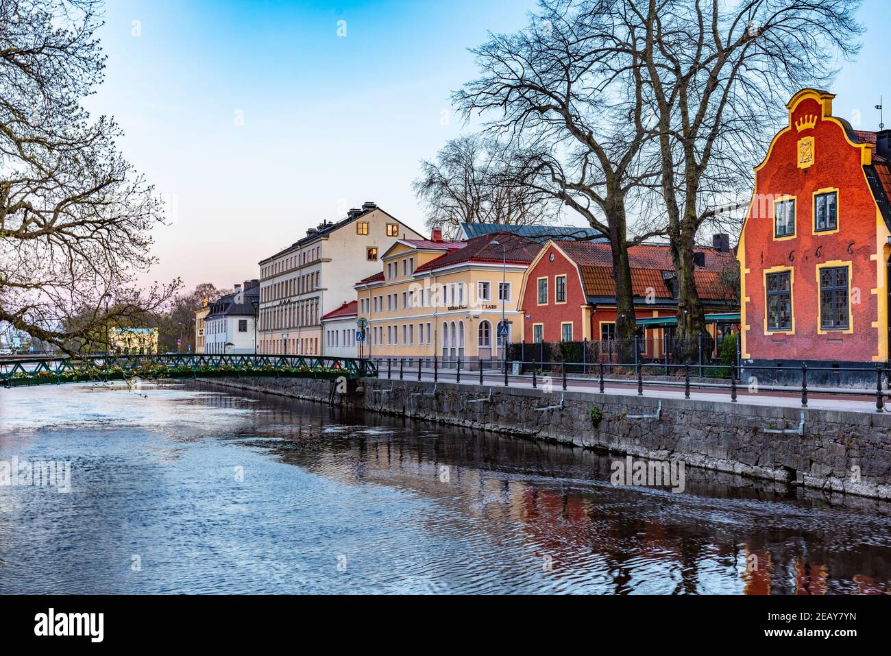 Promenade at the river fyris hi-res stock photography and images - Alamy