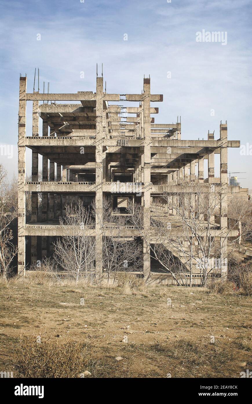 Unfinished and abandoned building carcass Stock Photo - Alamy