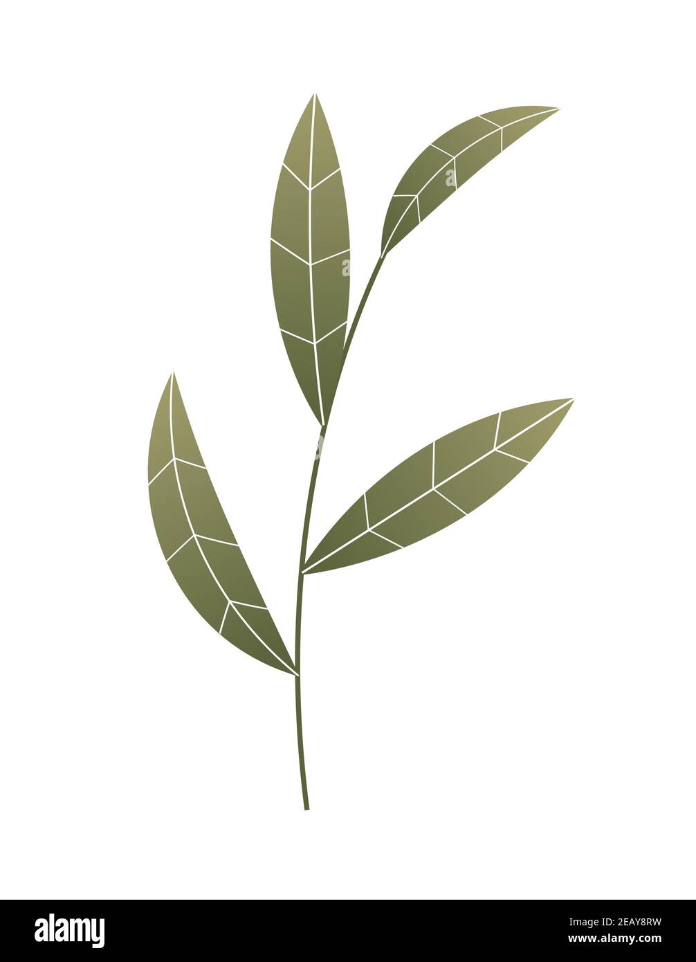 Simple Icon of natural leaf. Vector Illustration Stock Vector Image ...
