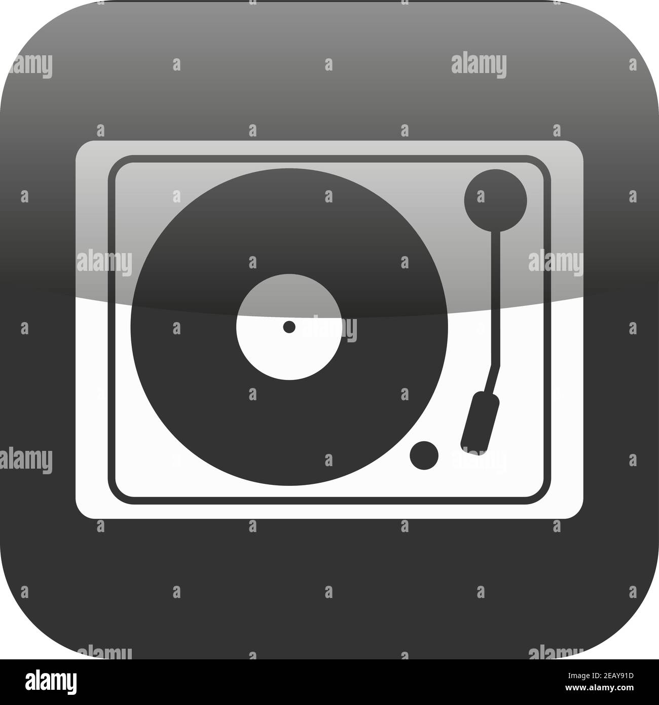 Retro dj turntable vector icon isolated symbol Stock Vector Image & Art ...