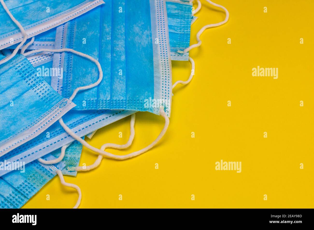 Close up and detail of medical hygienic mask, face protective surgical ...