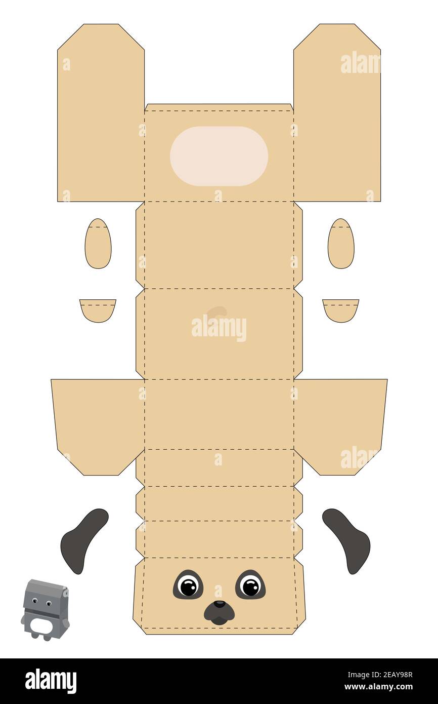 Dog cardboard box Stock Vector Images - Alamy