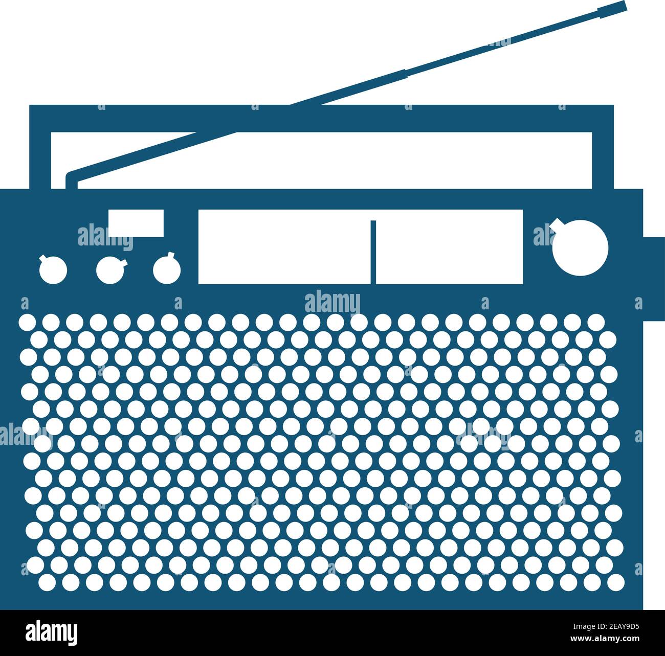 Radio FM vector icon isolated on white background Stock Vector Image ...
