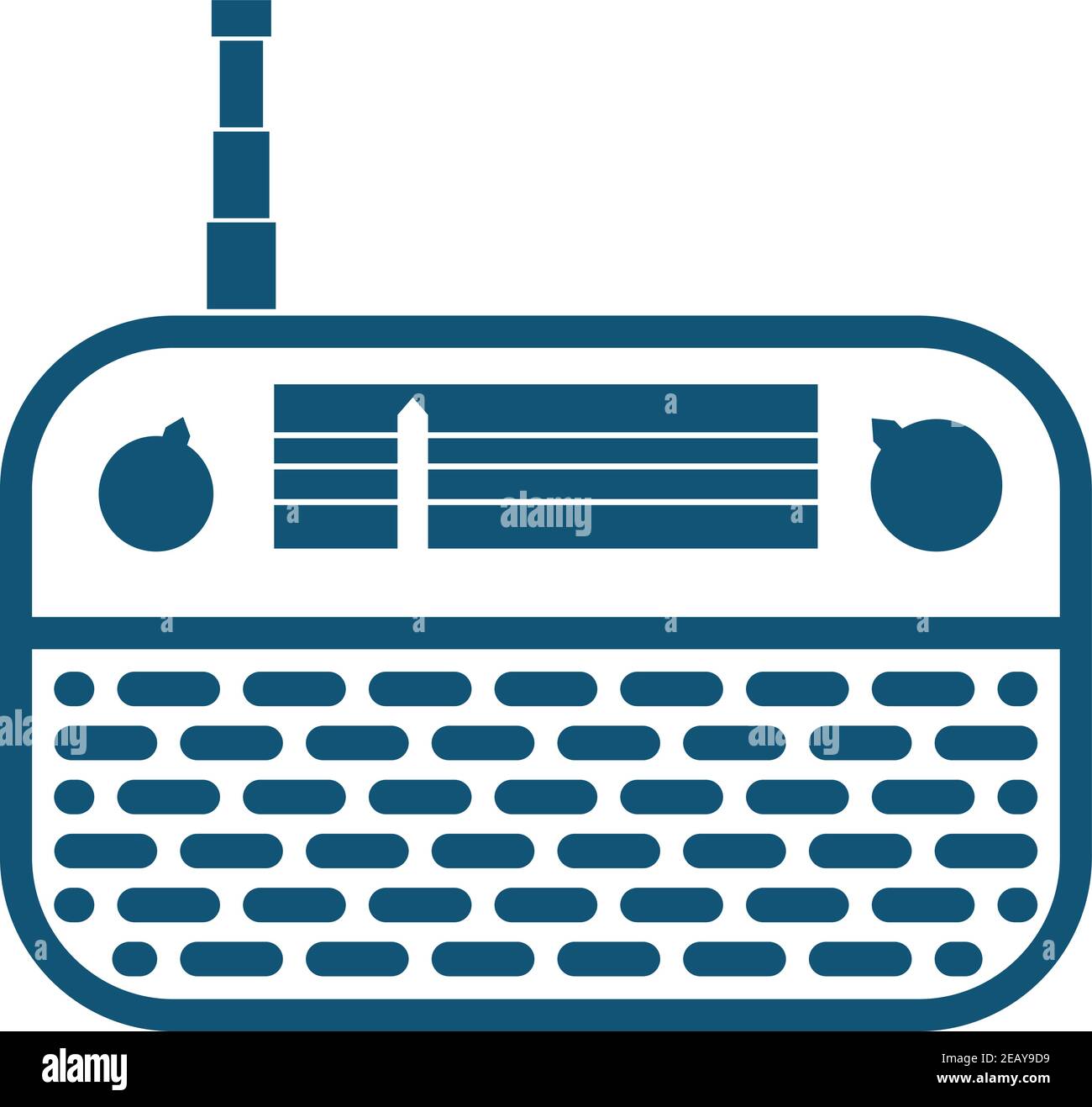 Vintage portable transistor radio Stock Vector Images - Alamy