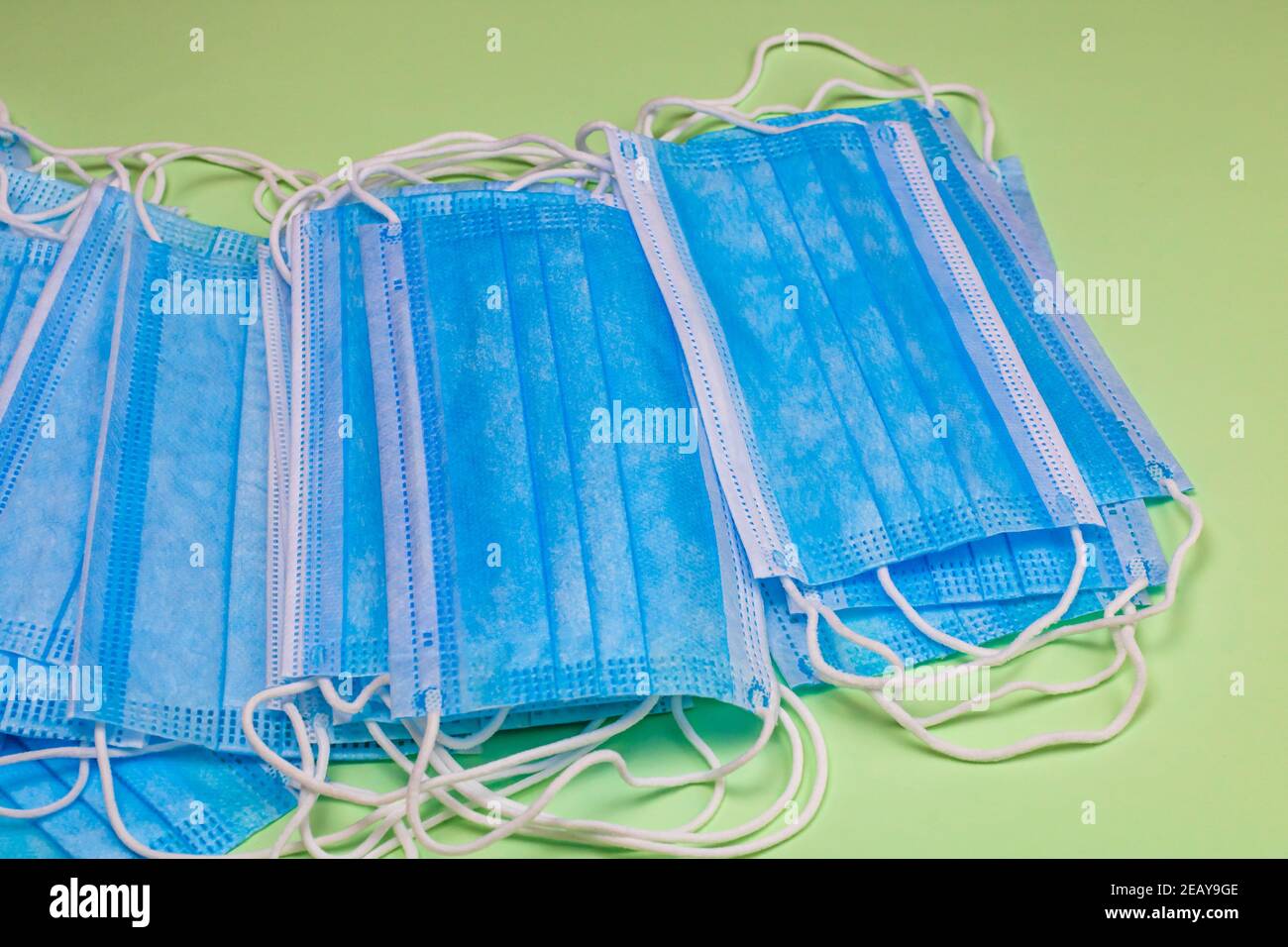Close up and detail of medical hygienic mask, face protective surgical ...