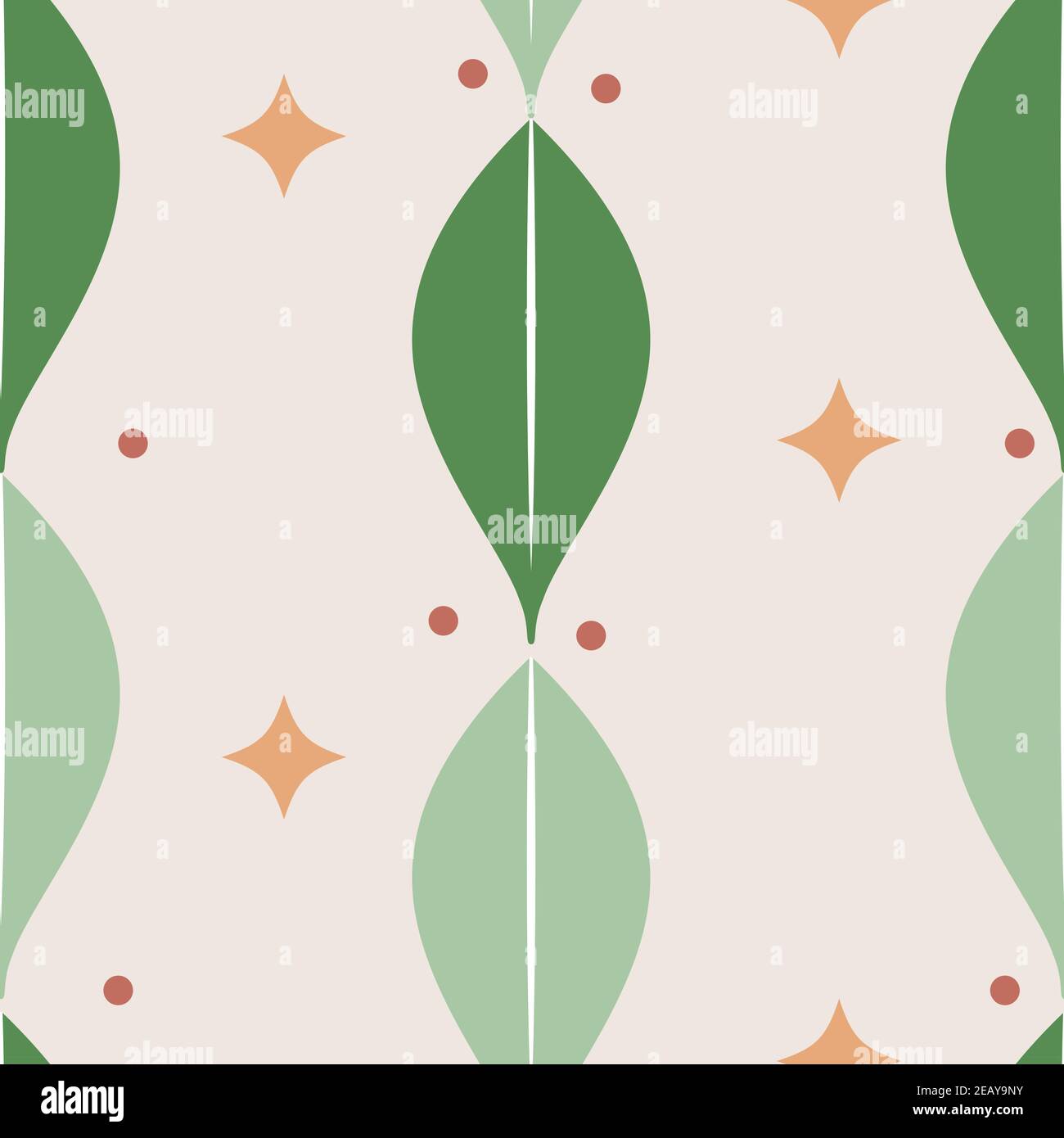 Abstract Natural Seamless Leaves Pattern Background. Vector ...