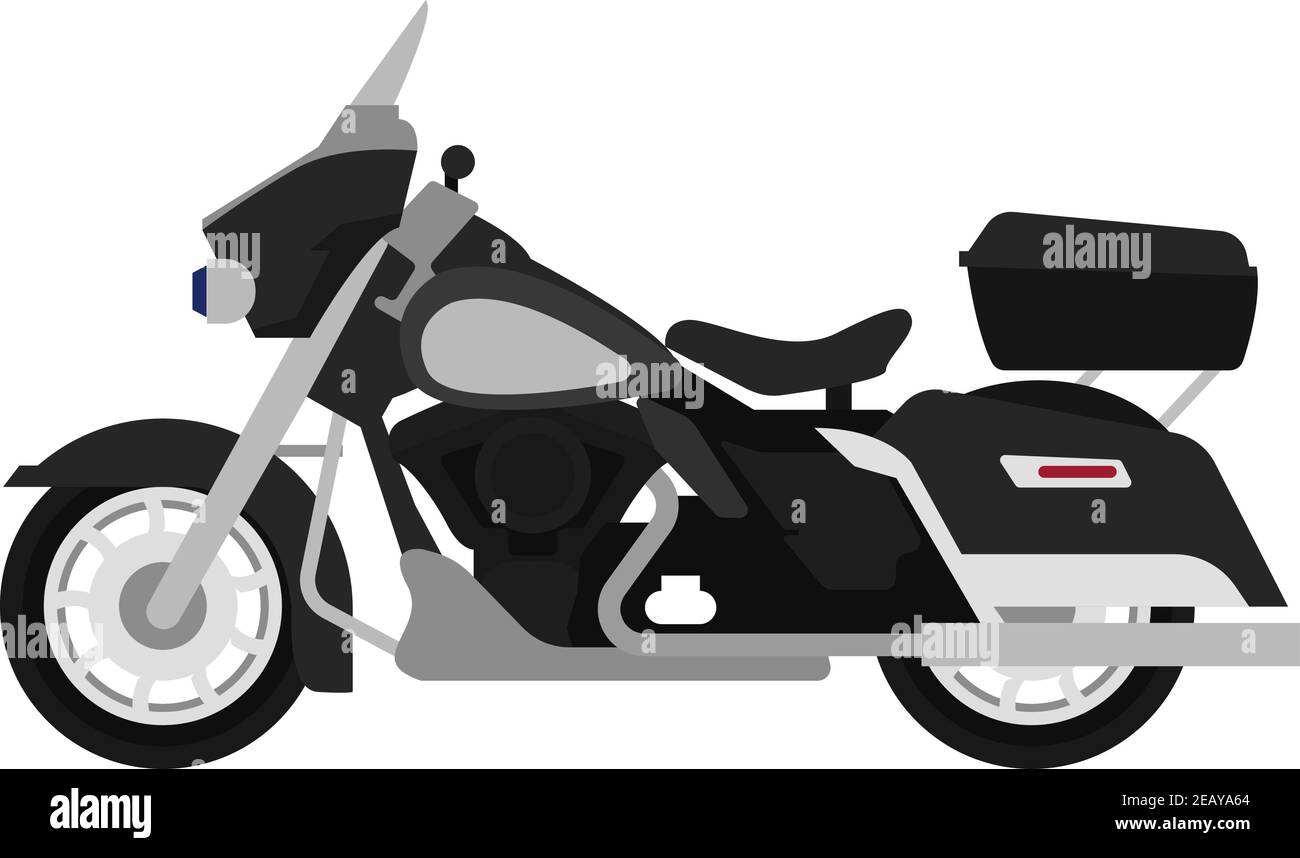 Vector police patrol motorcycle isolated on white background Stock ...