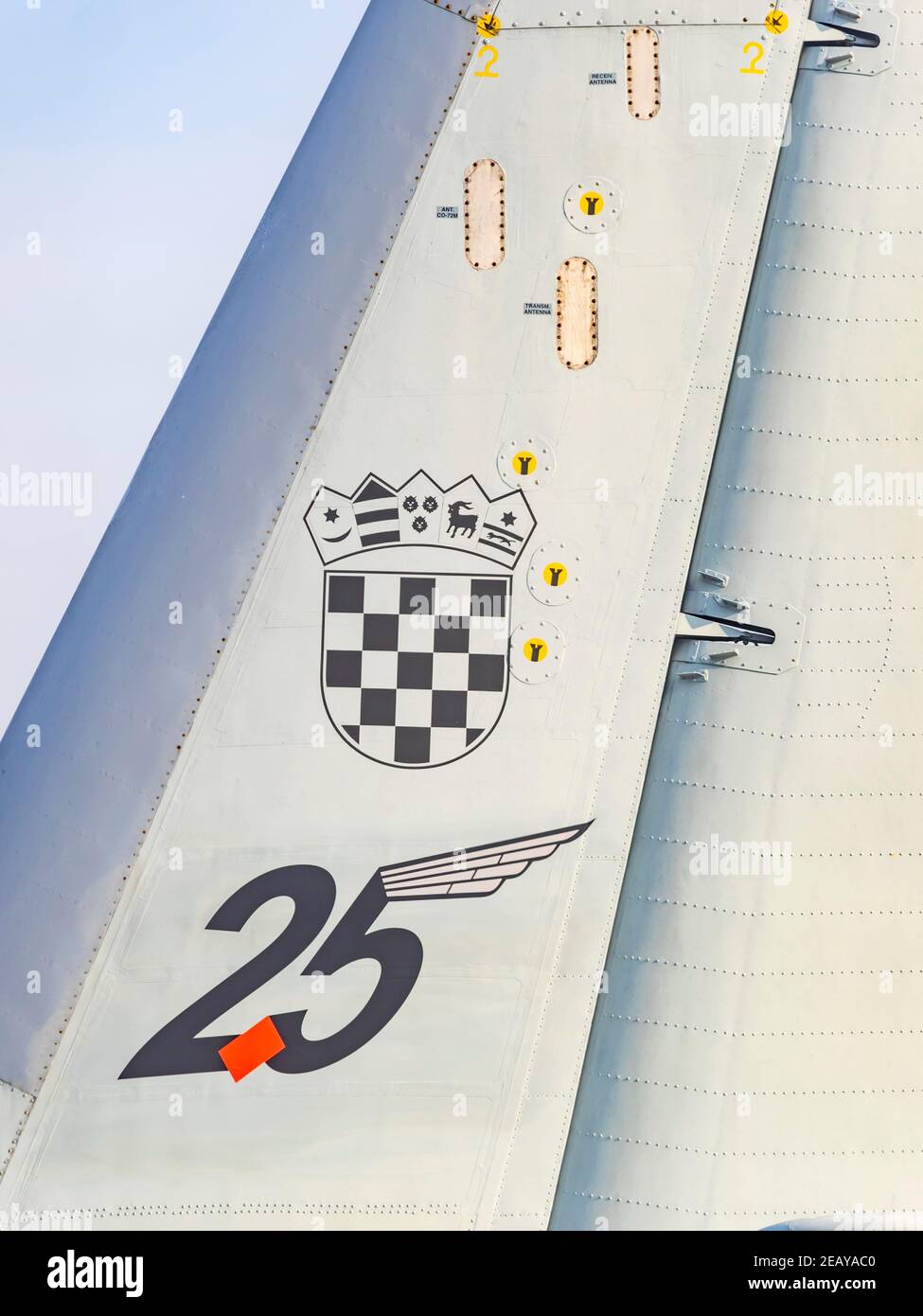 Croatian An-32b aircraft in Pleso Air Base 25 years of HRZ number ...