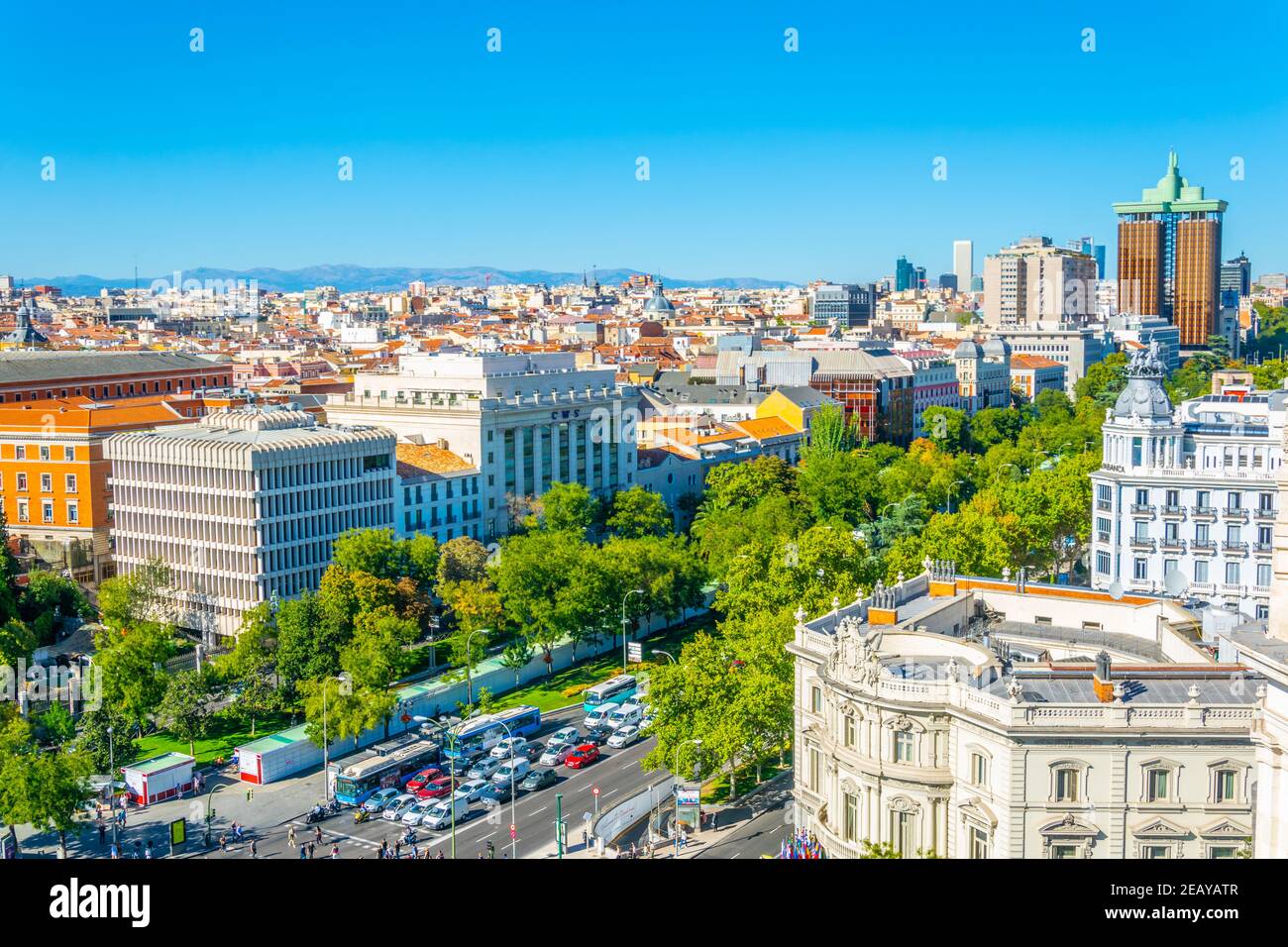 Madrid colon aerial hi-res stock photography and images - Alamy