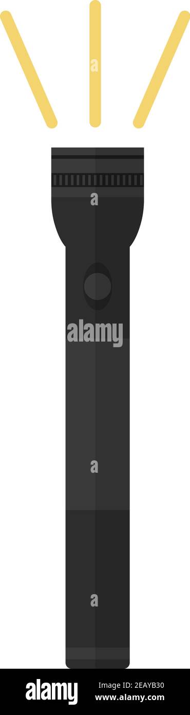 Vector police flashlight isolated on white background Stock Vector ...