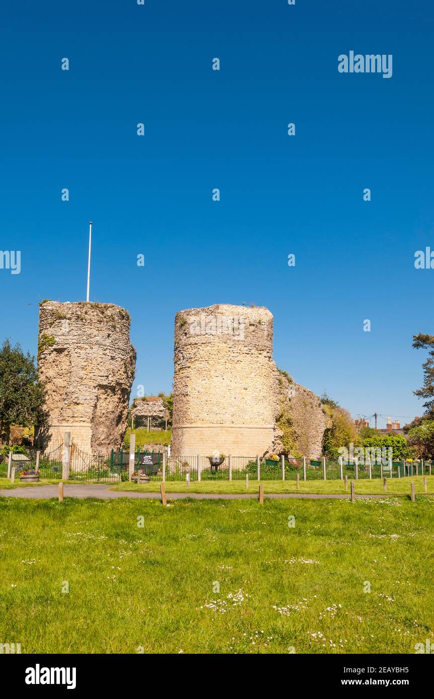 The remains of Bungay Castle in Bungay , Suffolk , England , Britain ...
