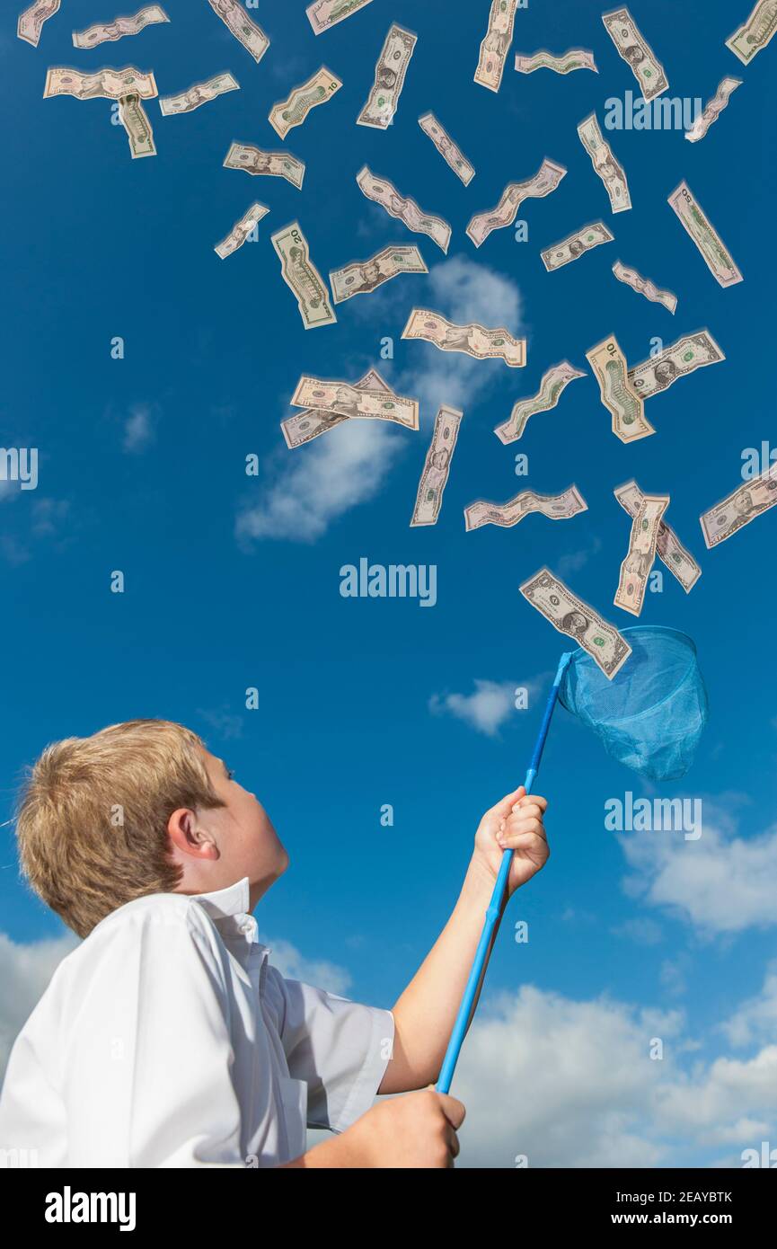 Money falling from sky uk hi-res stock photography and images - Alamy