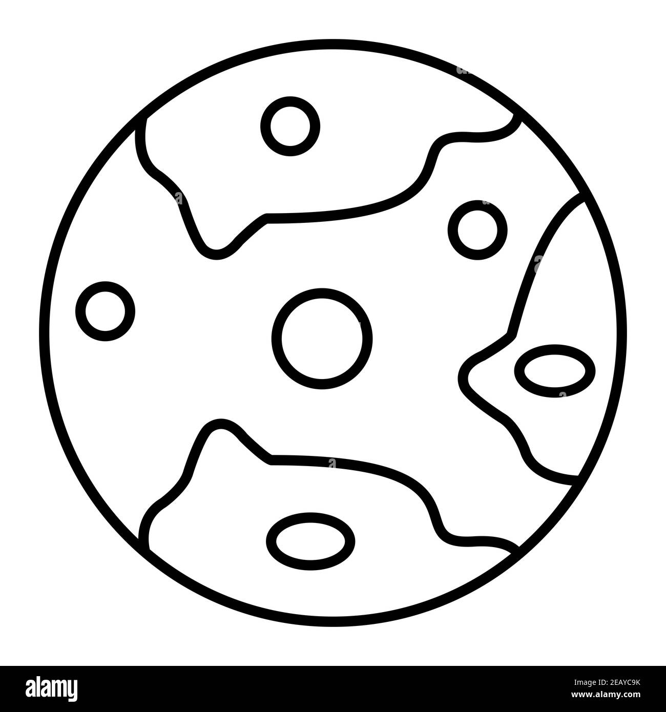 Outline illustration of a Mars icon Stock Photo - Alamy