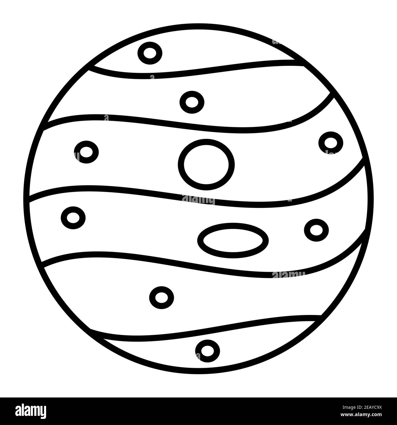 Outline illustration of a Mercury icon Stock Photo - Alamy