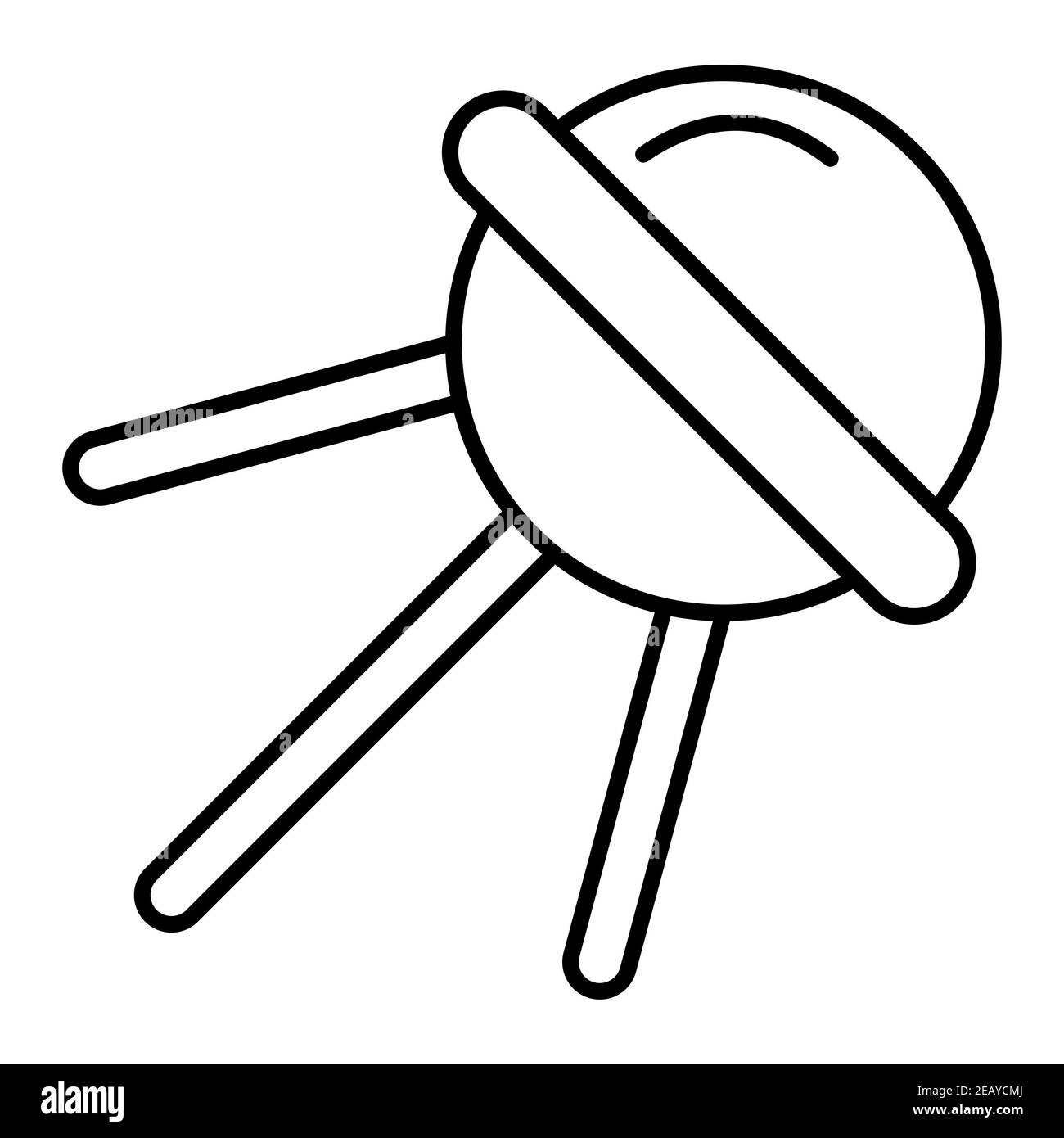 Outline illustration of a sputnik icon Stock Photo - Alamy