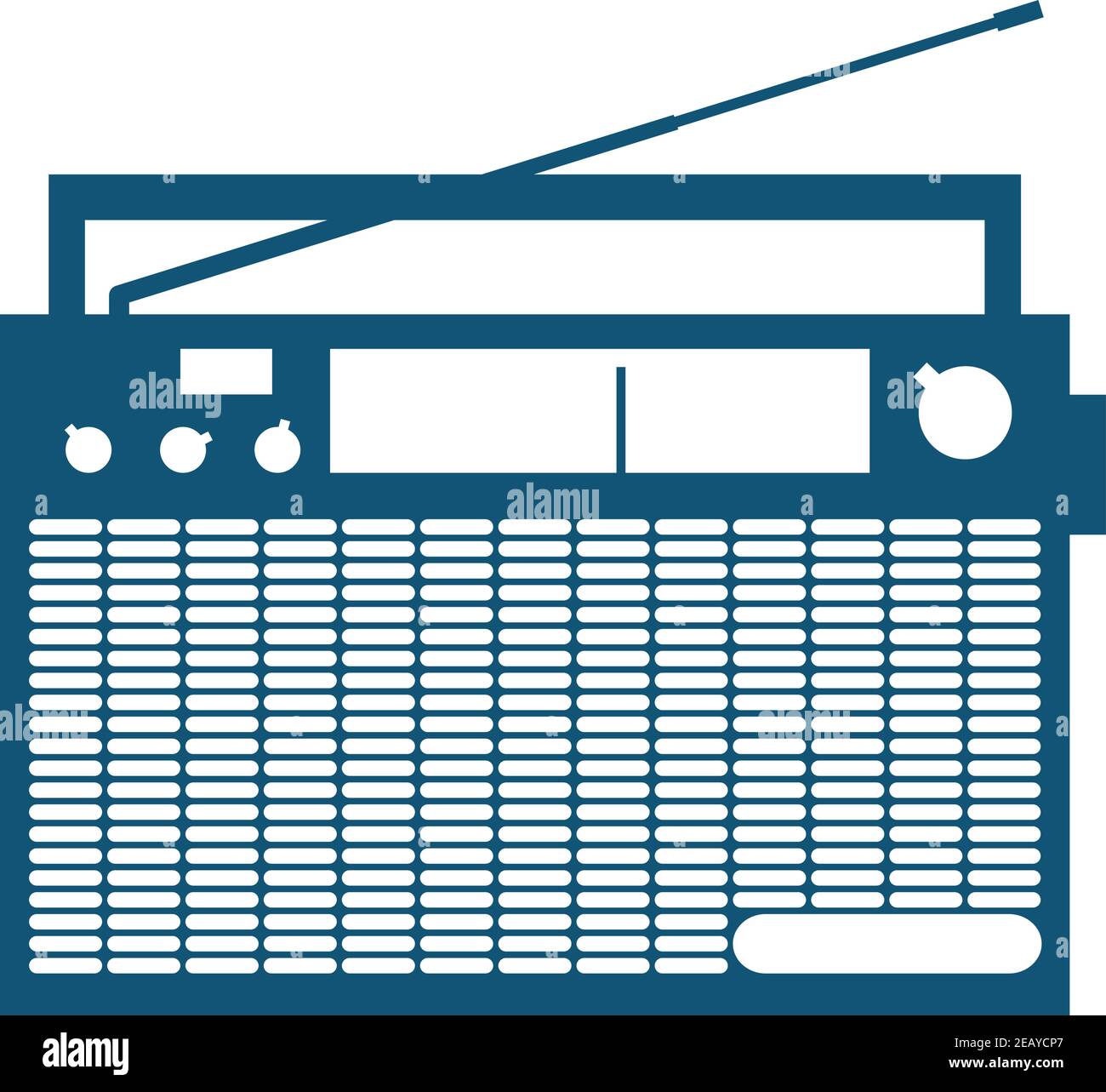 Retro radio receiver vector icon isolated on white background Stock ...