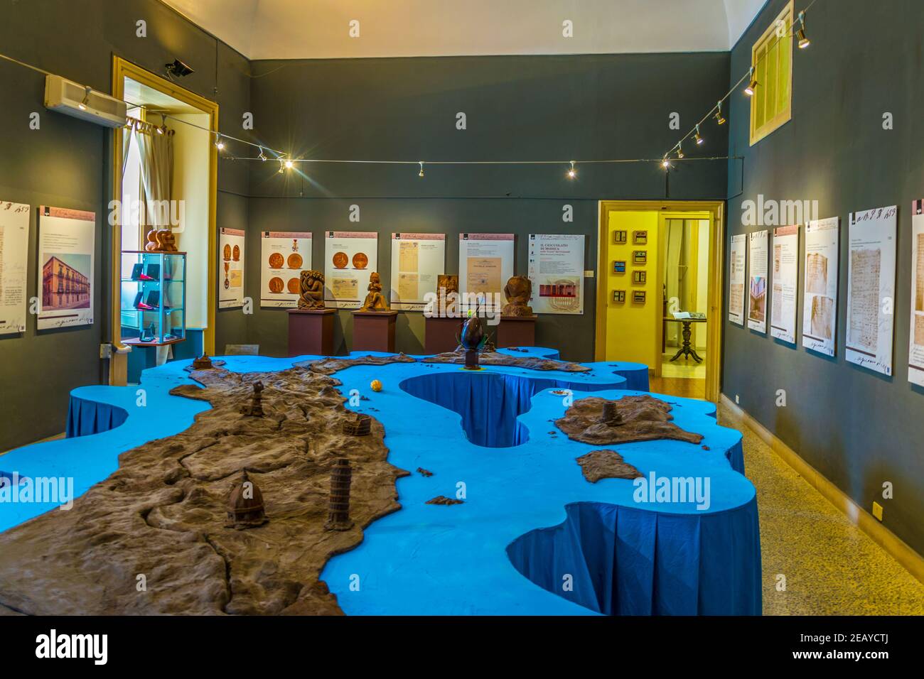 MODICA, ITALY, APRIL 26, 2017: Interior of the museum of chocolate in ...