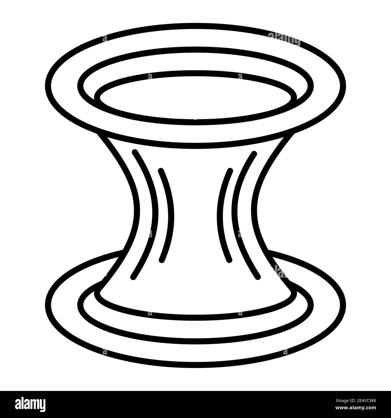 Outline illustration of a wormhole icon Stock Photo - Alamy
