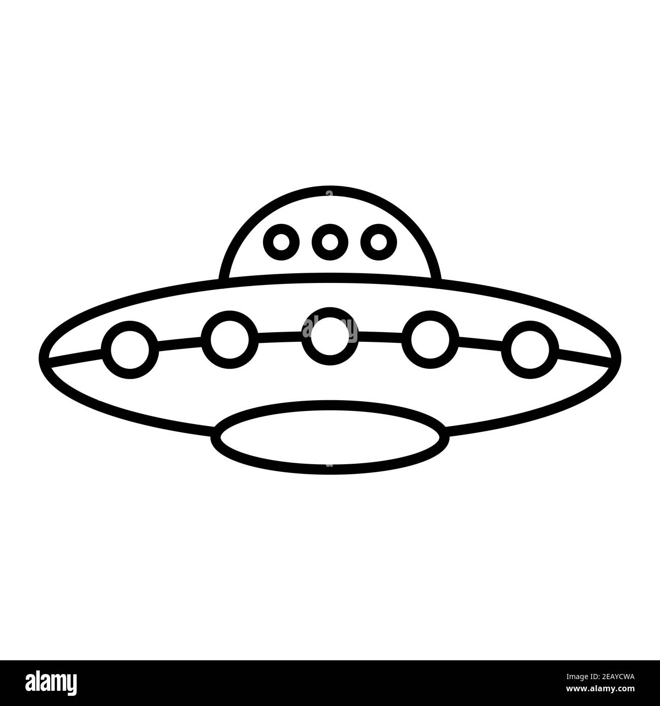 Ufo alien icon outline hi-res stock photography and images - Alamy