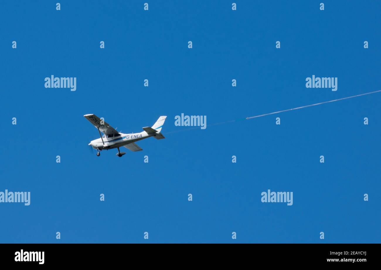 Plane above Brands Hatch Racetrack Stock Photo - Alamy