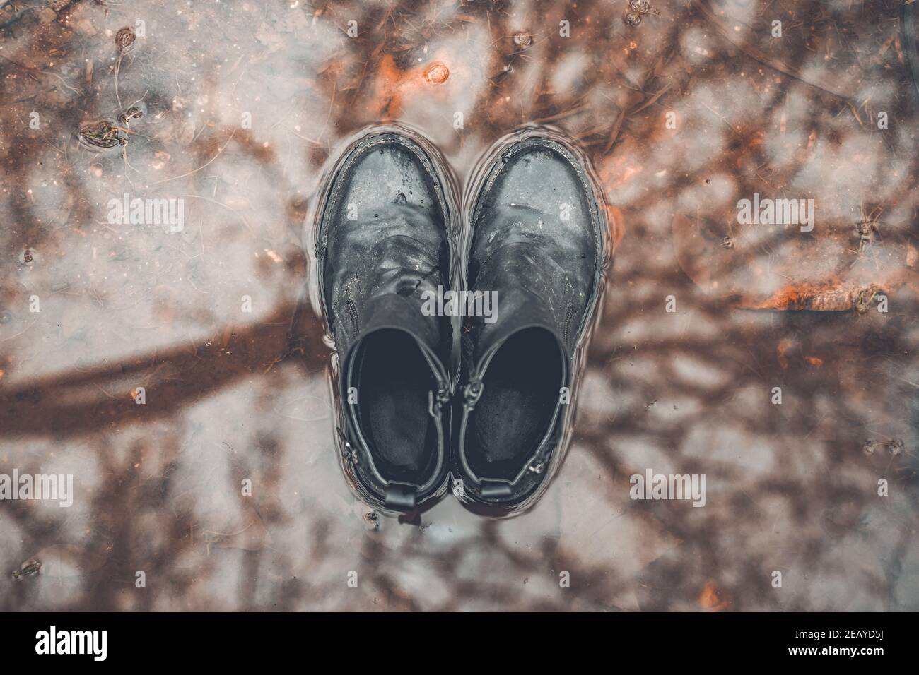 Boots top view hi-res stock photography and images - Alamy