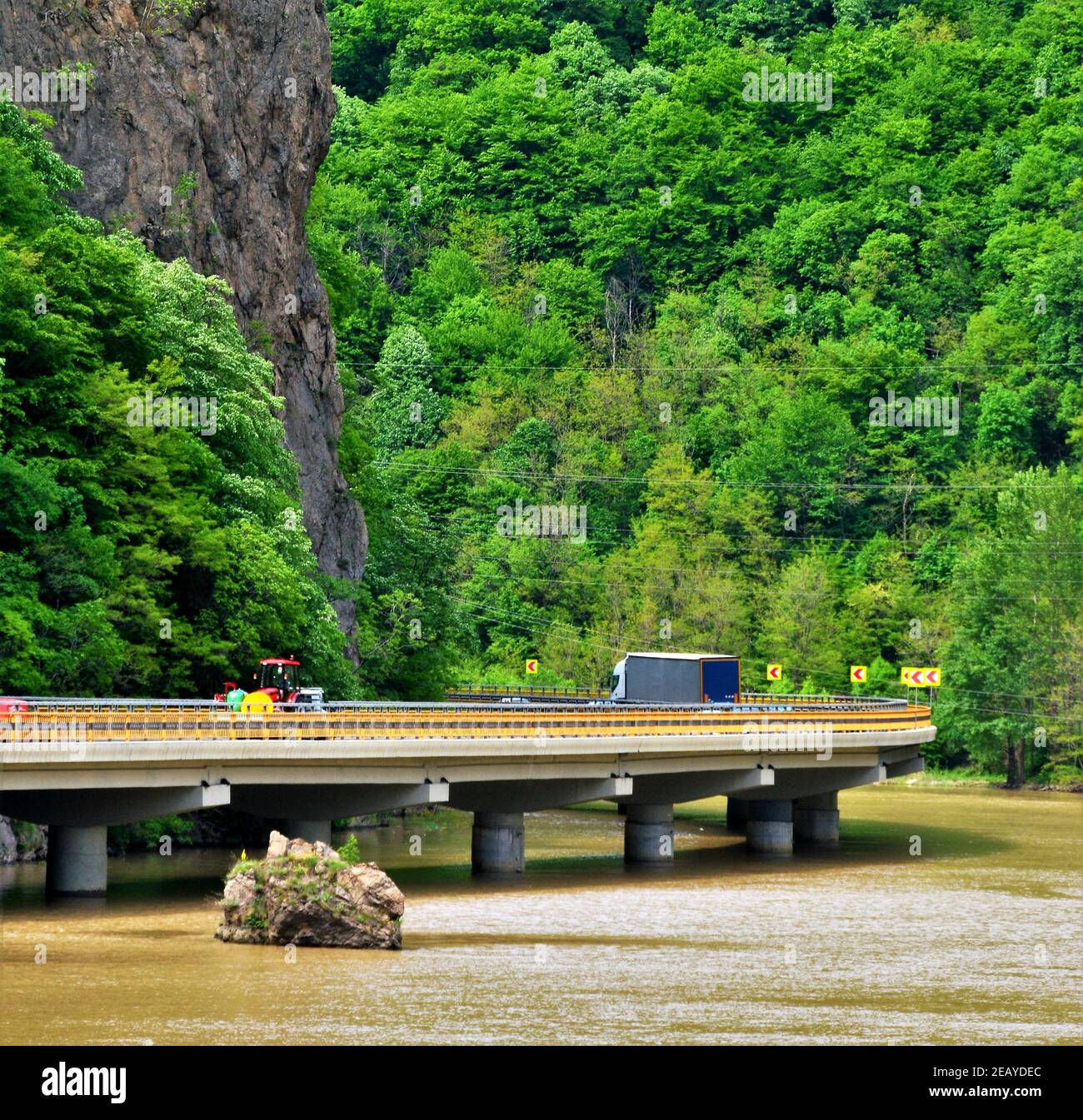 Landscape from the Olt valley in Romania Stock Photo - Alamy