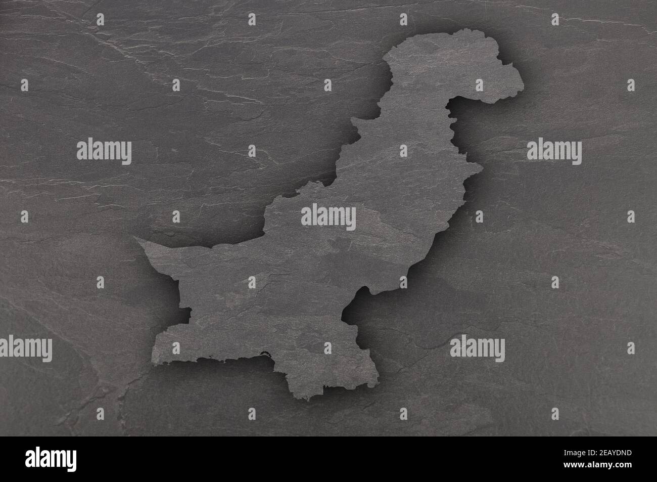 Map of Pakistan on dark slate Stock Photo - Alamy
