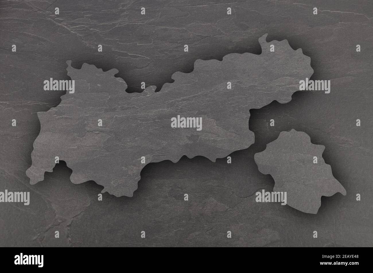 Map of Tyrol on dark slate Stock Photo - Alamy