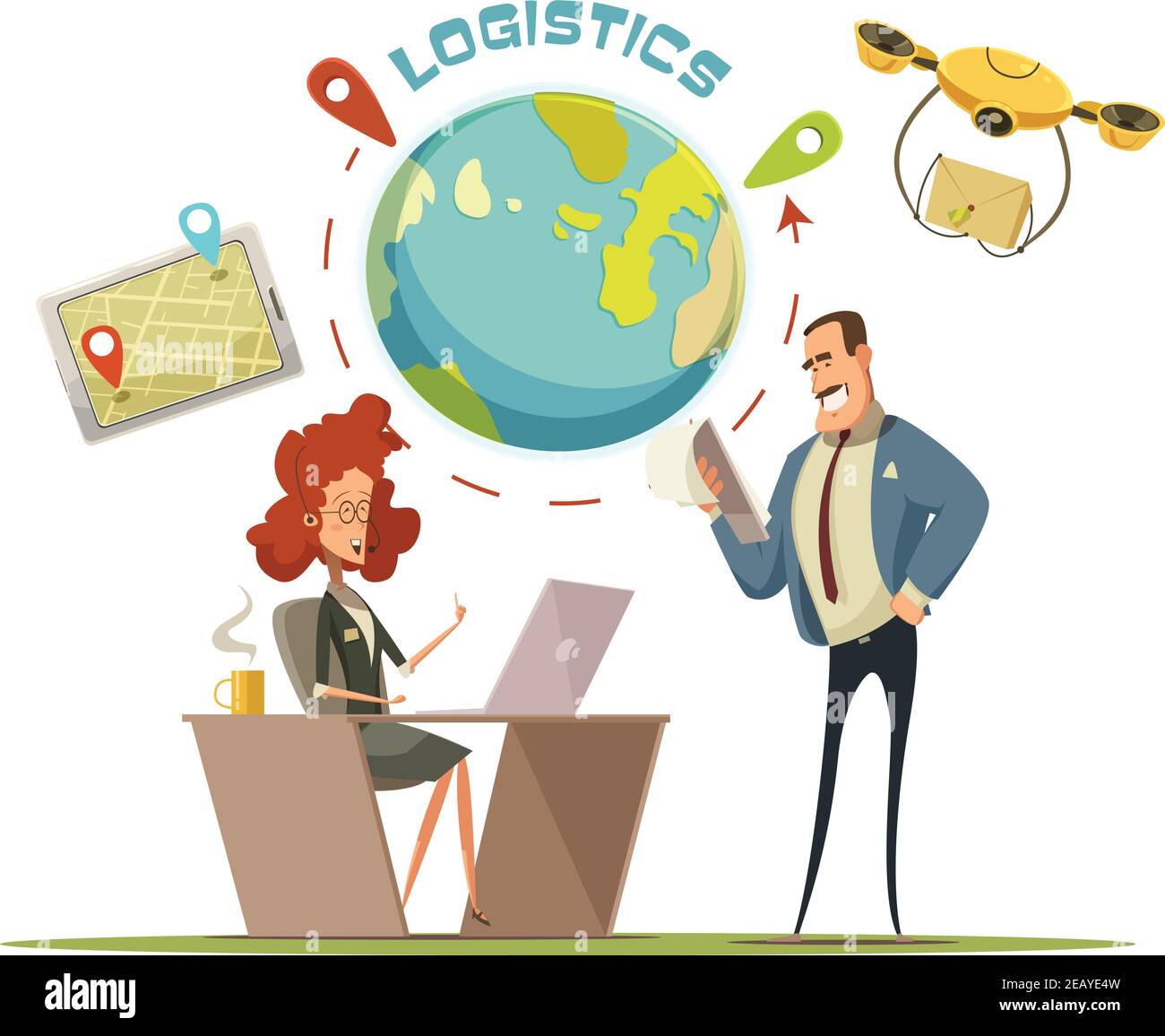 Cargo plane loading people Stock Vector Images - Alamy