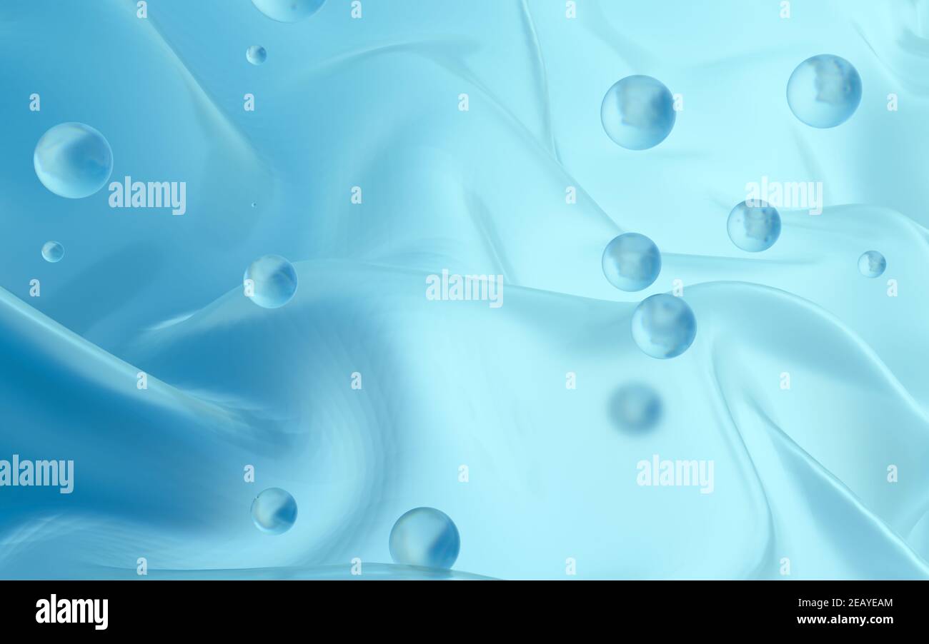 Flowing cloth, multicolored wave silk, 3d rendering. Computer digital ...