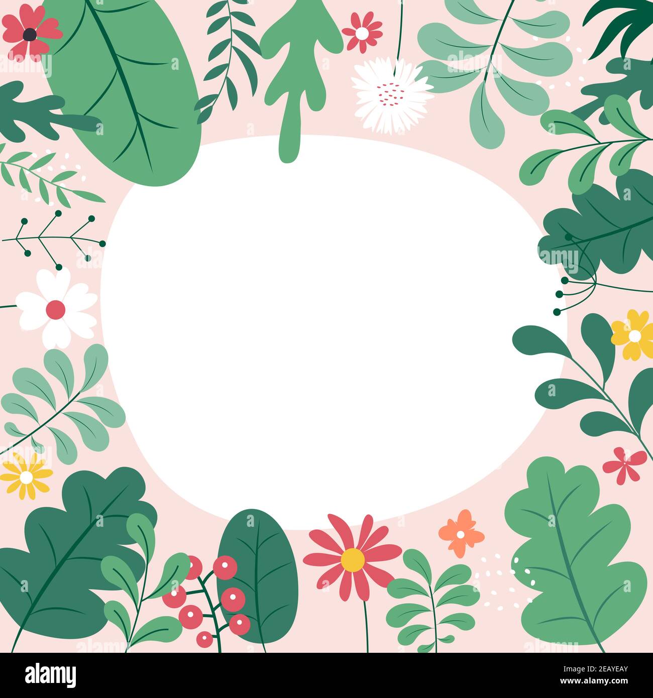 Abstract spring and summer flat simple natural background with flowers ...