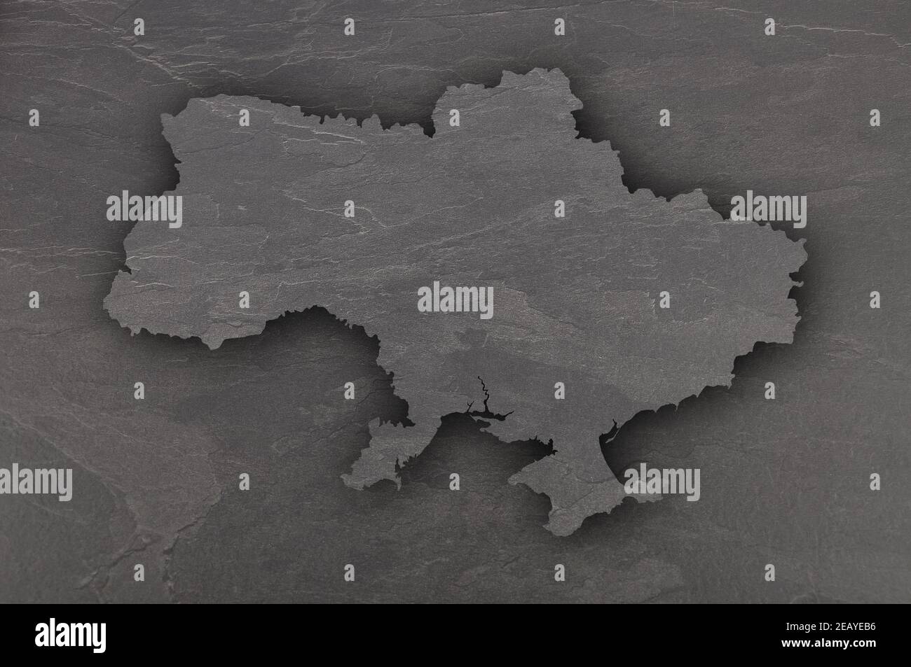 Map of Ukraine on dark slate Stock Photo - Alamy